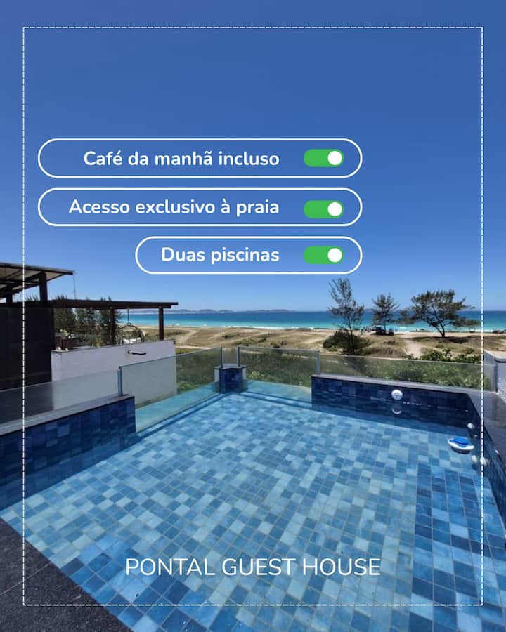Loft Pé Na Areia+piscina+café Da Manhã (Sol) - Arraial do Cabo