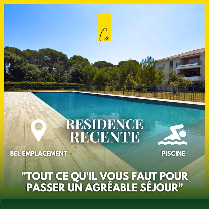 Rare à La Londe T2 3*, Terrasse, Piscine, Plages - La Londe-les-Maures