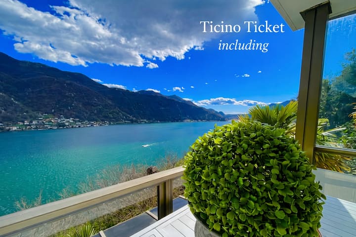 Seesicht Mit Grosser Terrasse Und Parkplatz - Vico Morcote