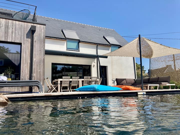 Maison Bord De Mer  12 Per, Piscine Naturelle, Spa - Pénestin