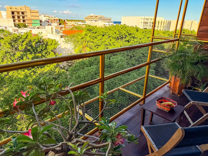 Lr509| Red Sea Studio W/ Balcony + Steps To Sea - Playa del Carmen