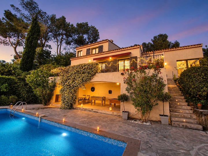 Villa Avec Piscine Et Clim -Colines De Cannes - Vallauris