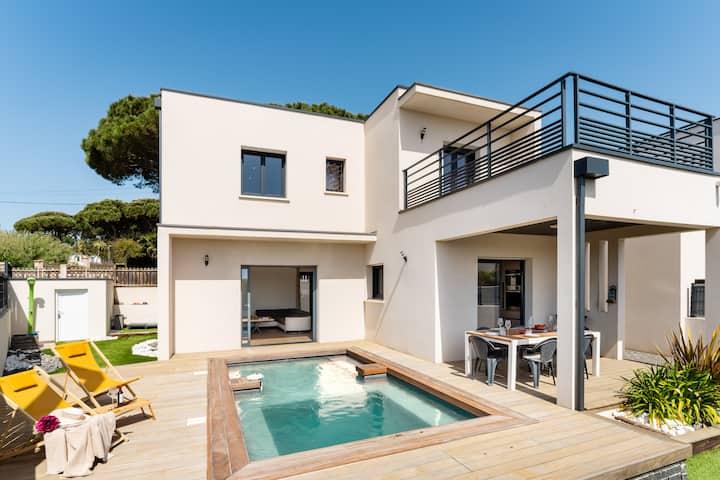 Villa Azura Villa Familiale Piscine à Jets - Plage - Sérignan