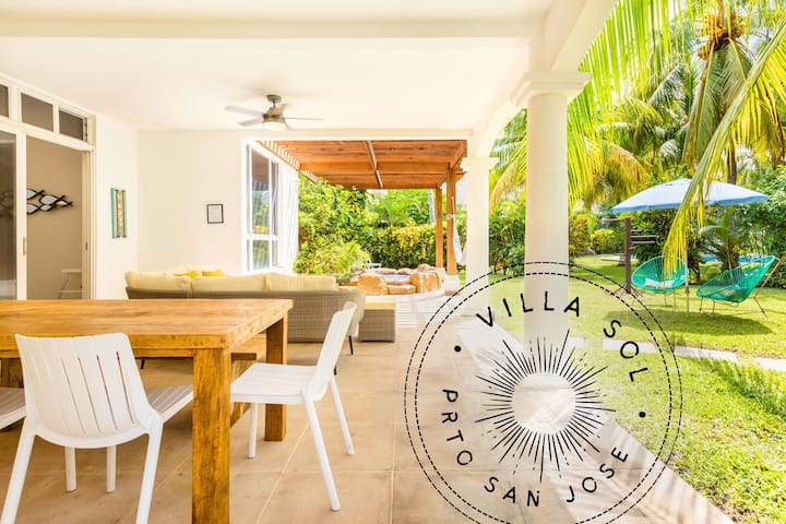 Villa Sol, Linda Casa Familiar Para 10 Personas - Puerto San José