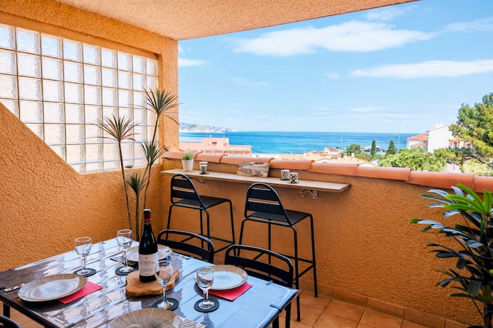 Logement 4p. Terrasse Vue Mer Classé 2 éToiles - Banyuls-sur-Mer