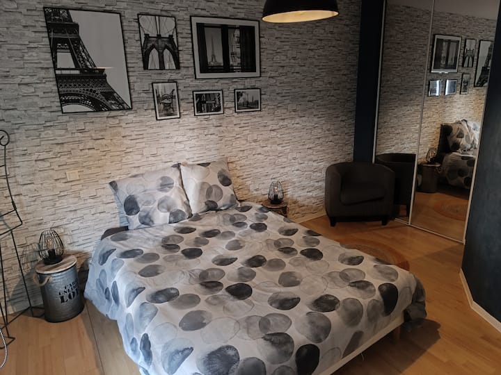 Chambre Bleue Dans Maison Axe Nancy/epinal - Charmes