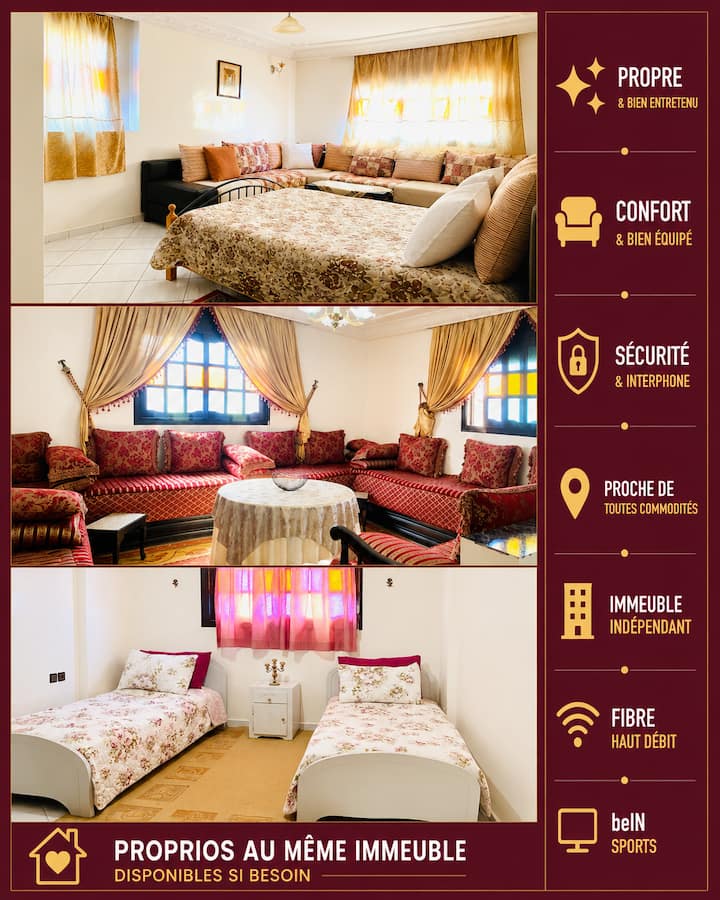 Superbe Appartement-centre Ville-fibre Haut Débit - Agadir