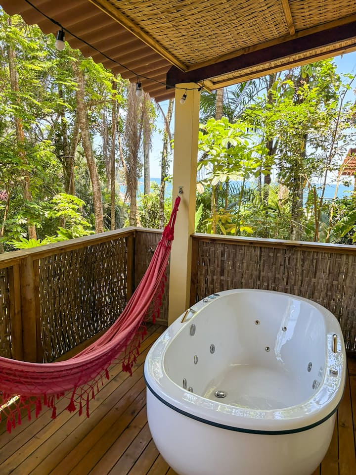 Chalé Vista P/ O Mar Com Hidro Na Praia Vermelha - Ubatuba