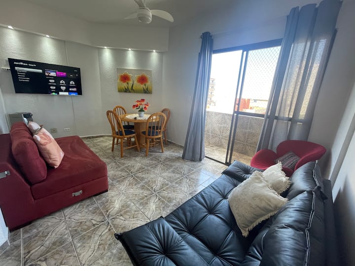 Apto  Com Vista Pro Mar ,Wi-fi  E Vaga Coberta - Guarujá