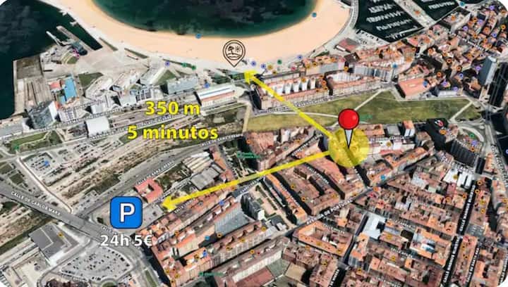 El Trasgu De Laviada A 300m Playa, Puerto, Acuario - Gijón