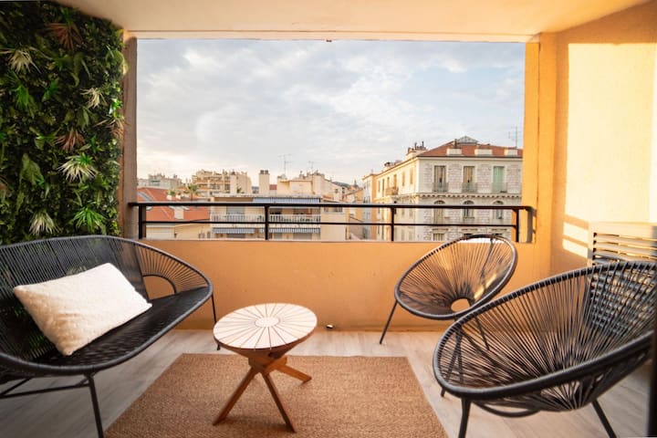 Cosy 2 Pièces Lumineux Terrasse A/c - Centre Ville - Nice