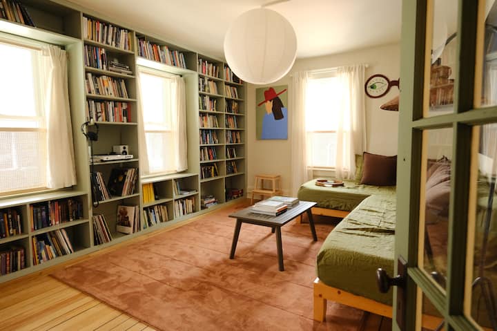 Art Filled Library | Balcony | Walk Downtown - Burlington, VT