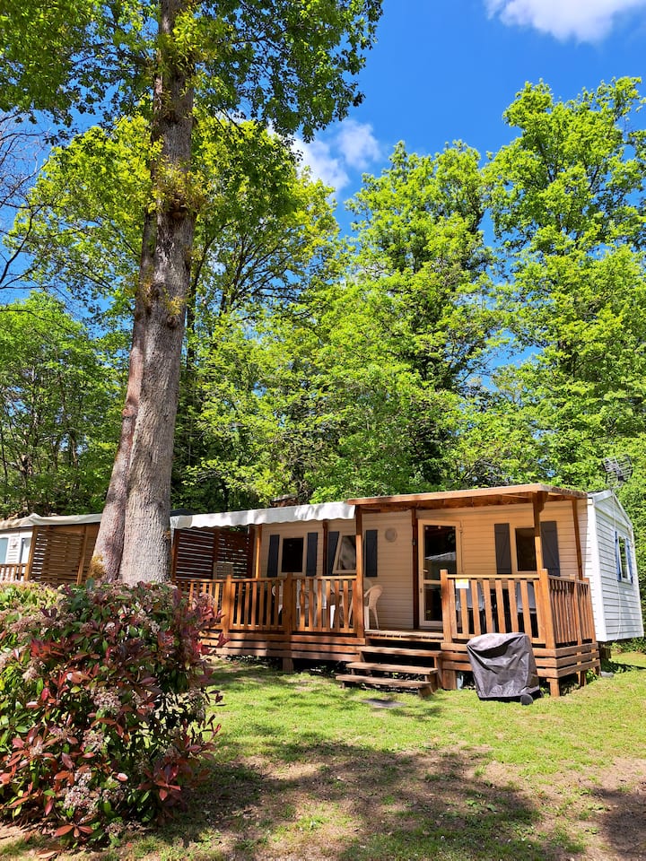 Mobil Home Climatisé 6 Pers/3 Ch Dans La Verdure. - Saint-Chéron