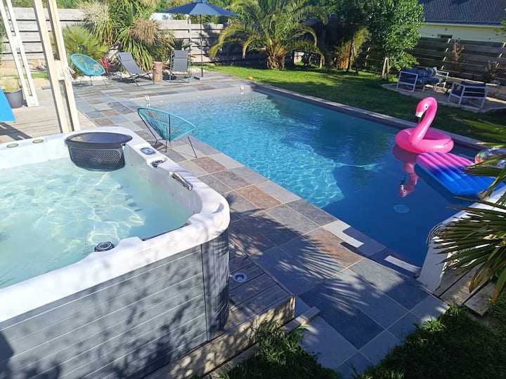 Villa Avec Piscine Chauffée & Spa - Hennebont