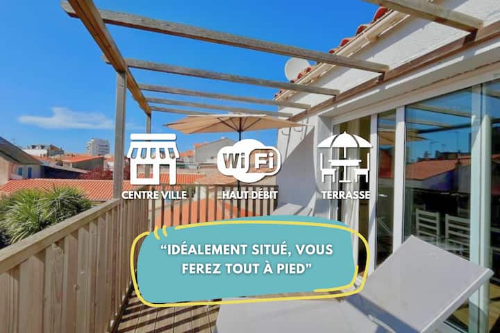 Superbe Duplex - Terrasse Ensoleillée, 300m Plage - Olonne-sur-Mer