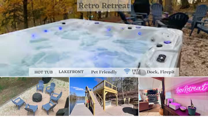 Retro Retreat, Hot Tub, Firepit, Lakefront House - Lake Gaston