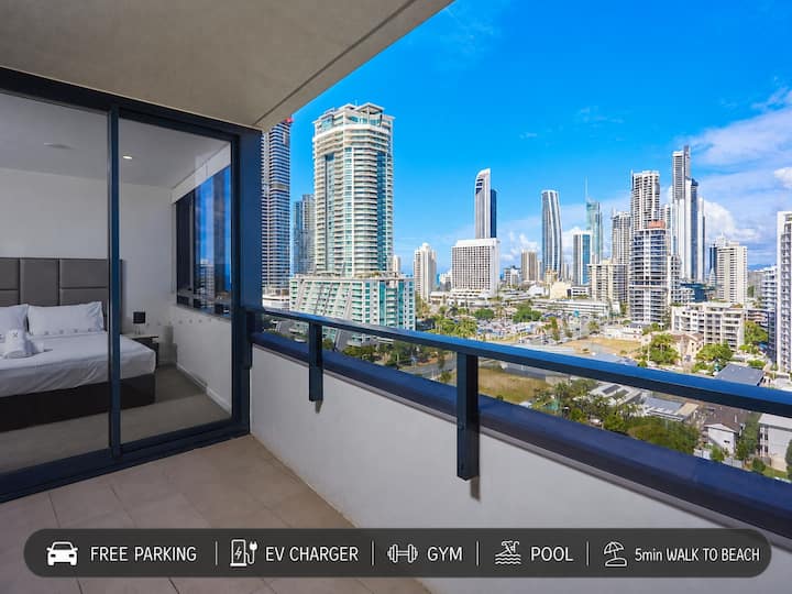 Spacious 1 Bedroom Beautiful Open View In Surfers - Gold Coast