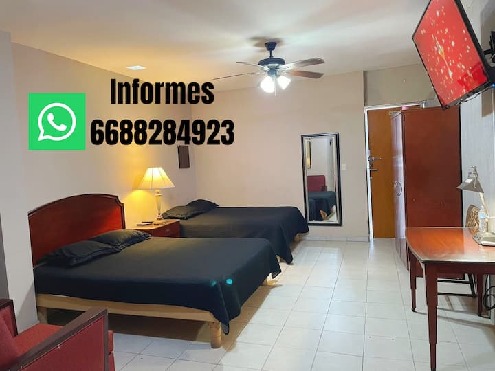 Amplio Dpto. C/2 Camas, Para 4 Personas Y Cocina - Los Mochis