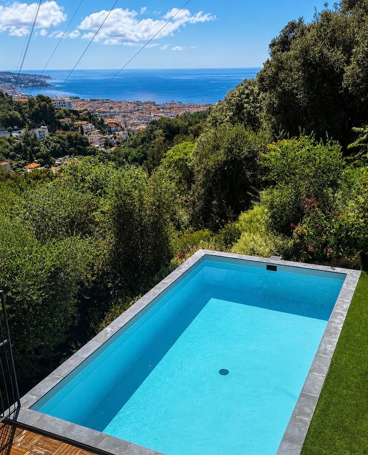 Maison Vue Mer, Piscine Privée Et Jacuzzi - Nice