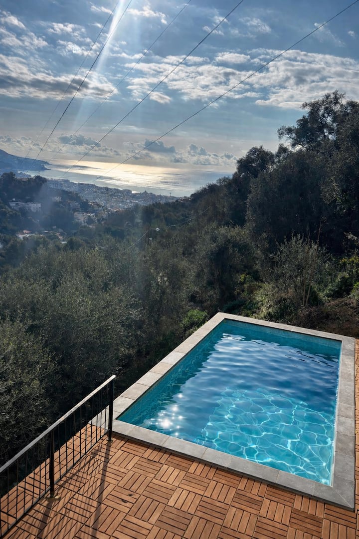 Maison Vue Mer, Piscine Privée Et Jacuzzi - Nice