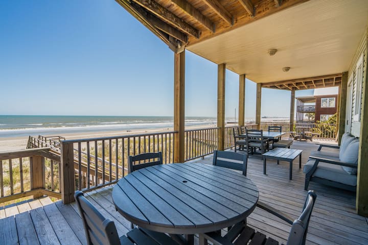 Large Oceanfront Home - Multiple Ocean View Decks & 2 Living Areas - Charleston, SC