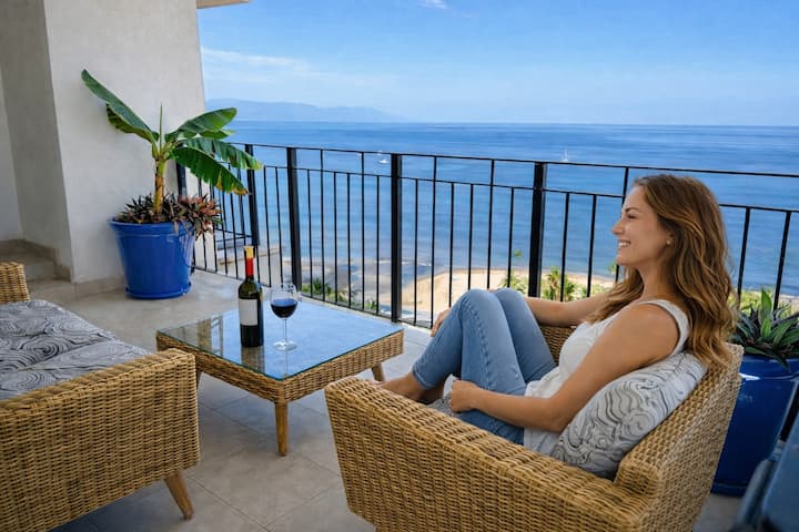 Sunny Oceanview 2br Condo | Extended Stays - Puerto Vallarta
