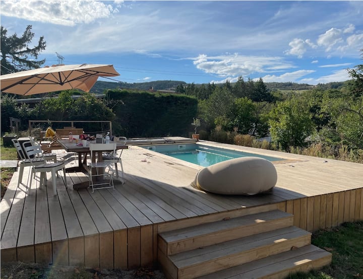 Ferme Rénovée, Piscine, Jardin, 30 Min Lyon - Parc de Courzieu