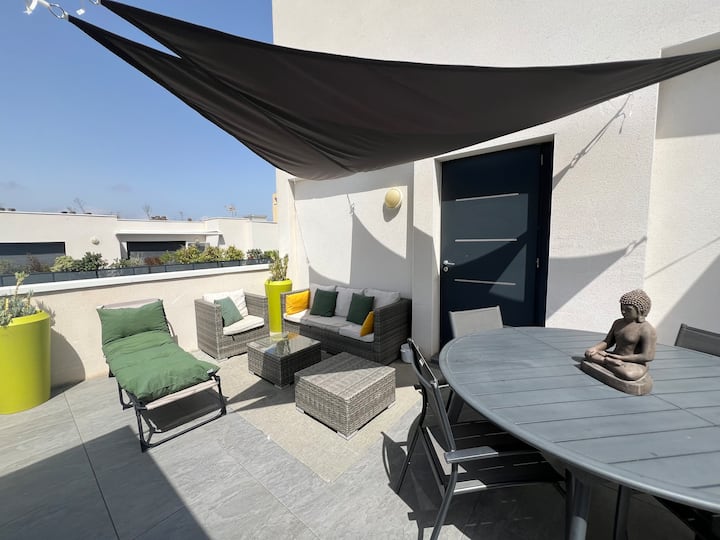 Appartement 50m2 + Terrasse 25m2+ Parking Privé - Canet-en-Roussillon