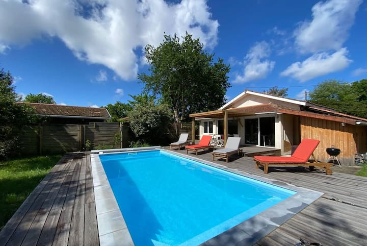 Maison Des Lauriers à Andernos Avec Piscine Chauffée - Andernos-les-Bains
