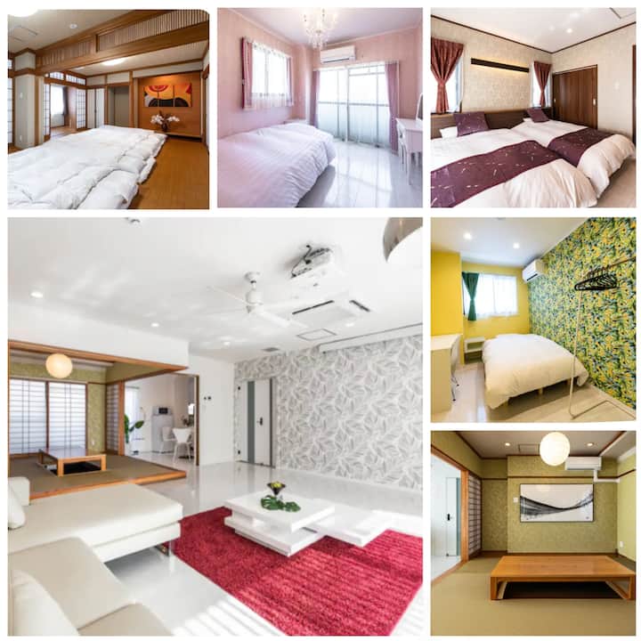 《駐車場２台無料》10名まで同料金16名宿泊可‼︎トイレ2シャワー2バスルーム1で大人数も快適！ - Fukuoka