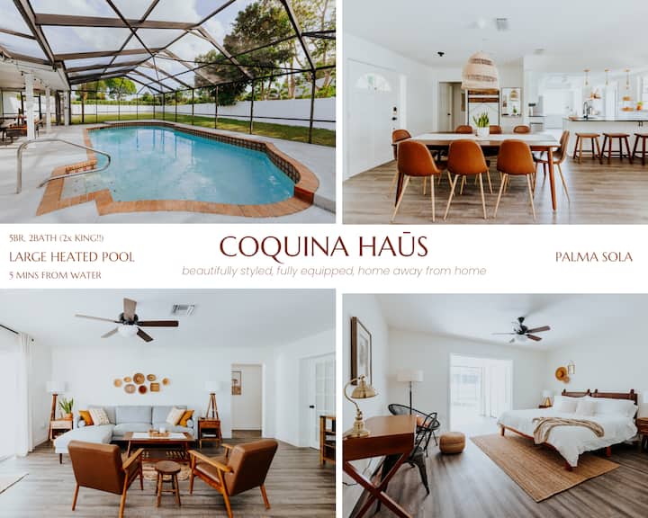 Luxe Beach Getaway 5mins From Water. 3xking Br, Large Heated Pool + New Playland - Bradenton