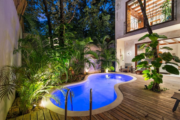 Lux 4bed Pool&jac "Hoja Dorada" - @Bluedeertulum - Tulum