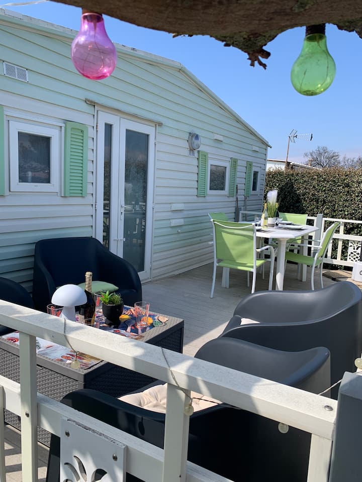 Mobil Home Equipé  Plage 100m - Gruissan