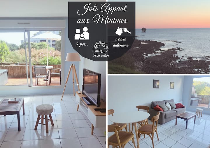 Joli Appart T2 Minimes - 2mn Plage / Parking - Île de Ré