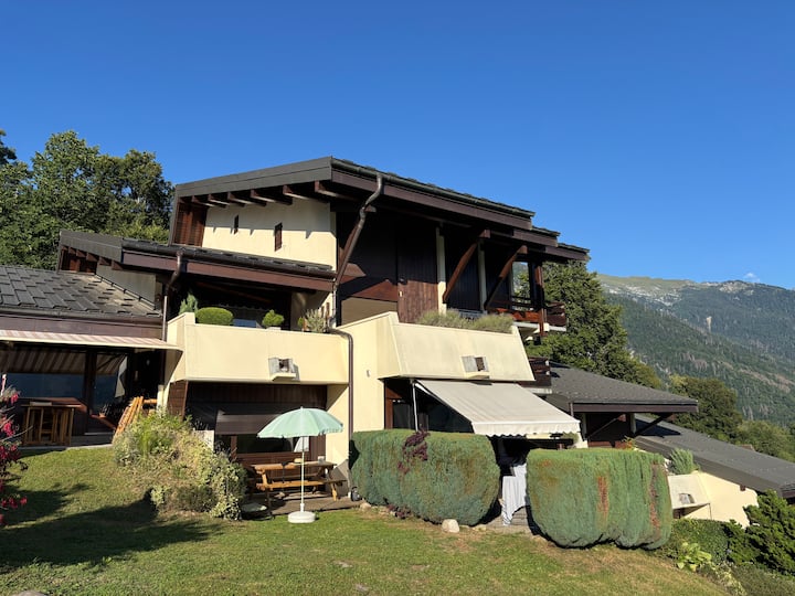Appartement En Rdj Jolie Vue Plein Sud Et Terrasse - Samoëns