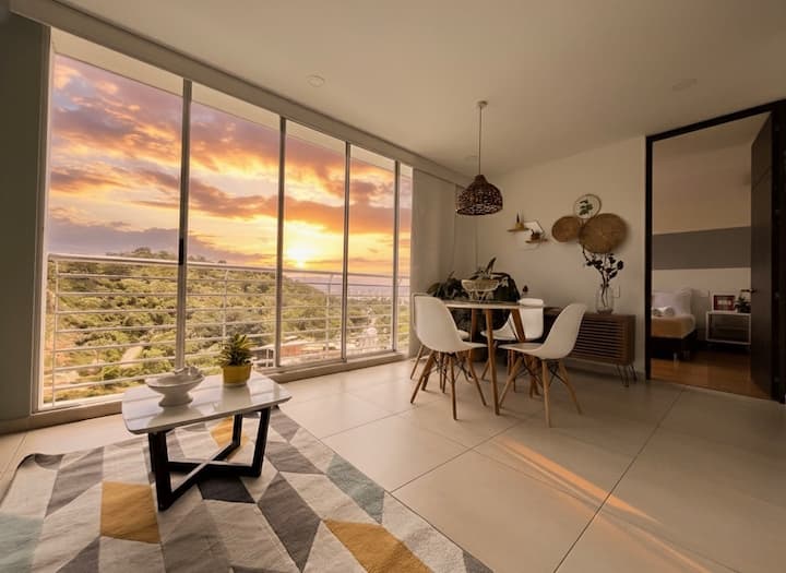 Modern Loft, Panoramic View, Ac, Parking, Gym - Piedecuesta