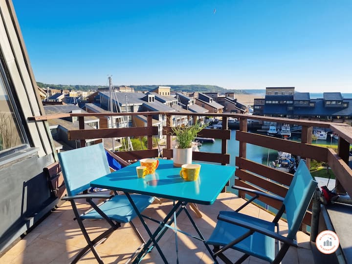 La Marina - Terrasse Vue Mer Plage Et Marina - Deauville