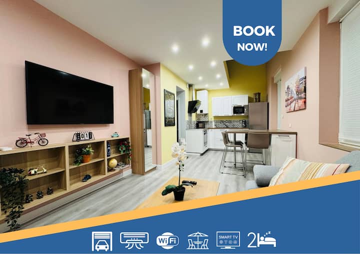 70m2 Climatisé - Parking Privé - Roosevelt / Arena - Reims