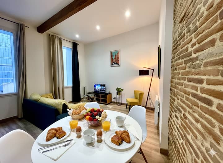 T1 Bis De Charme • Briques & Hauteur • Capitole - Toulouse