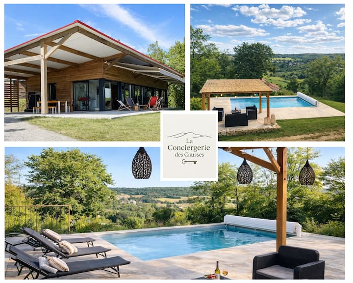 Maison Contemporaine En Bois Avec Piscine - Montcuq