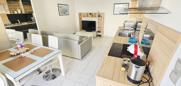 150m Plages, T2 Climatisé, 32 M², Calme&familiale - Plage des Bouches du Loup