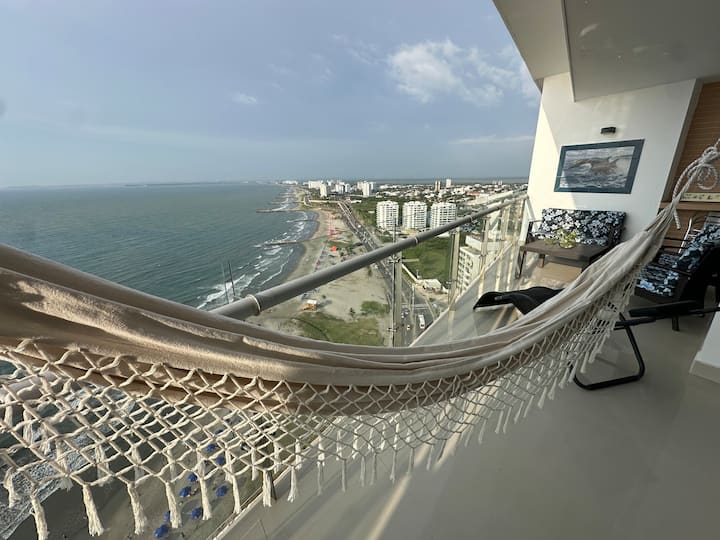 Beachfront Apt, 22nd Floor, Wifi, 5 Min Old City - Cartagena