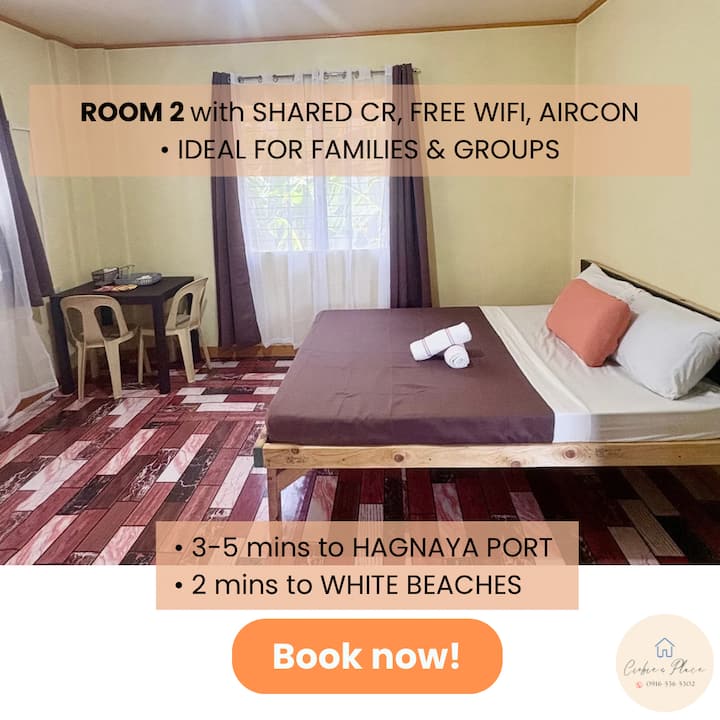 Ac Room2 W/ Shared Cr, Near Hagnaya Port & Beaches - Medellin