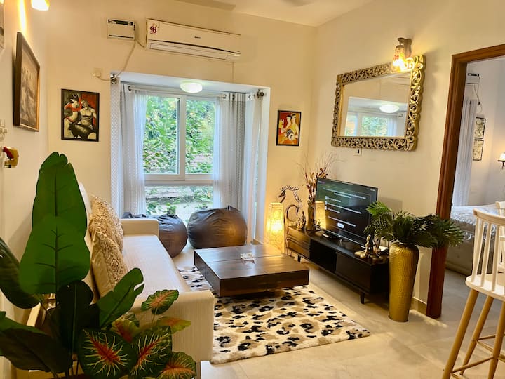 Shalom 1:luxe1bhkapt/common Pool /6minstouddobeach - ゴア