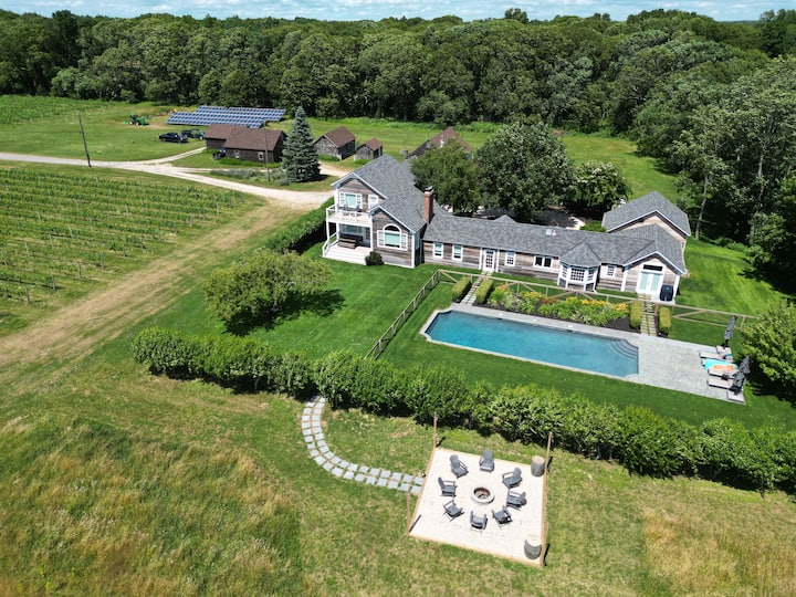 Updated Vineyard  Farmhouse On 66 Acres - Long Island, NY
