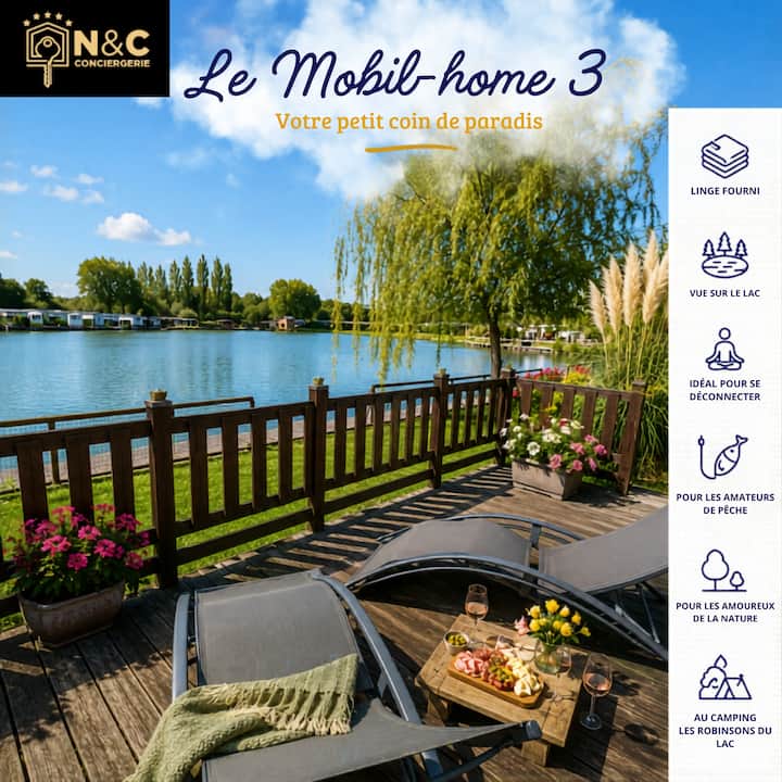 Mobil-home 3-bord De Lac D'ardres- Pêche Gratuite - Côte d'Opale