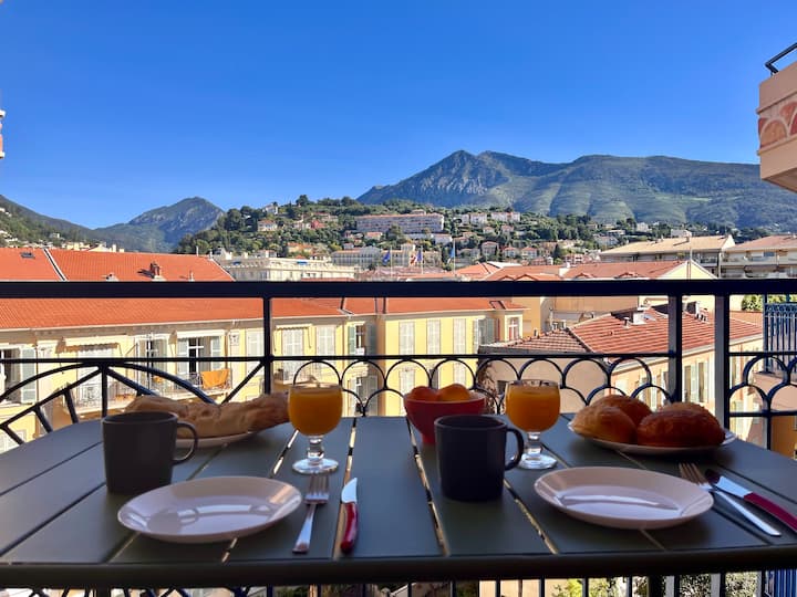 T2 Parking Et Terrasse, 50m Mer / Casino - Menton