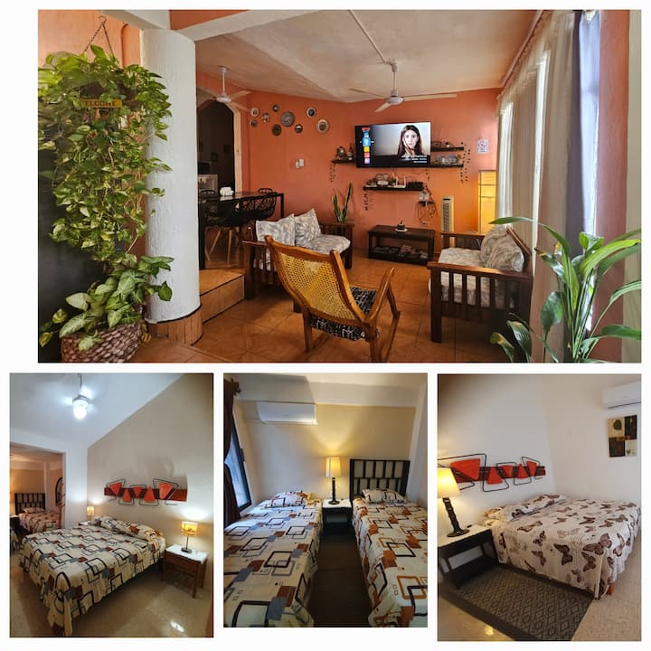 Casa Solymar ..Centrica, A 10 Minutos De La Zh A/c - Cancún