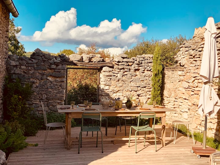 Maison De Charme Avec Piscine Face Au Mont Ventoux - Sault