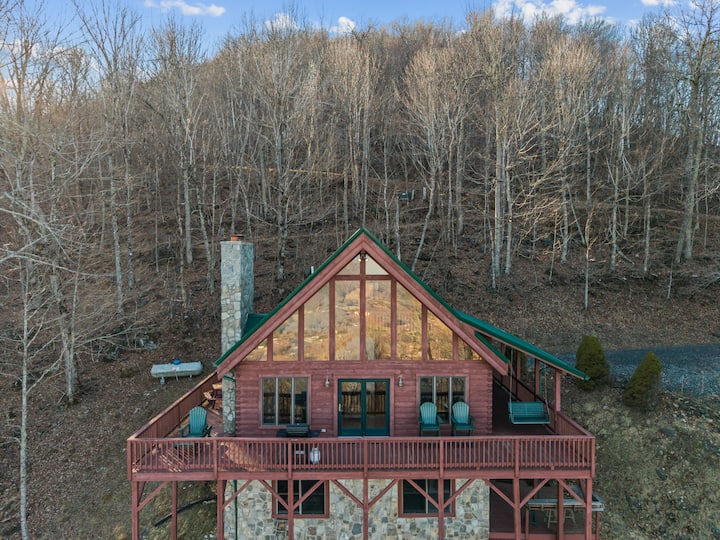 The Flight Deck, Amazing Views, Sleeps 14, Firepit, Bunks, Game Room - Fleetwood, NC